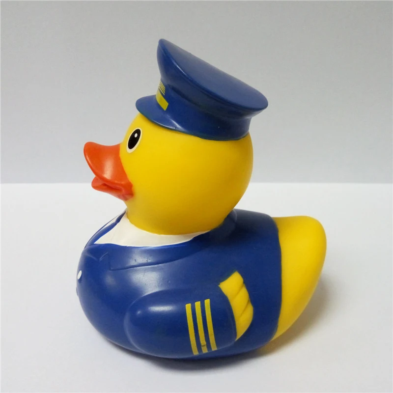 Airplane Captain Floating Pvc Bath Duck Toys,Command Pilot Rubber Ducks ...