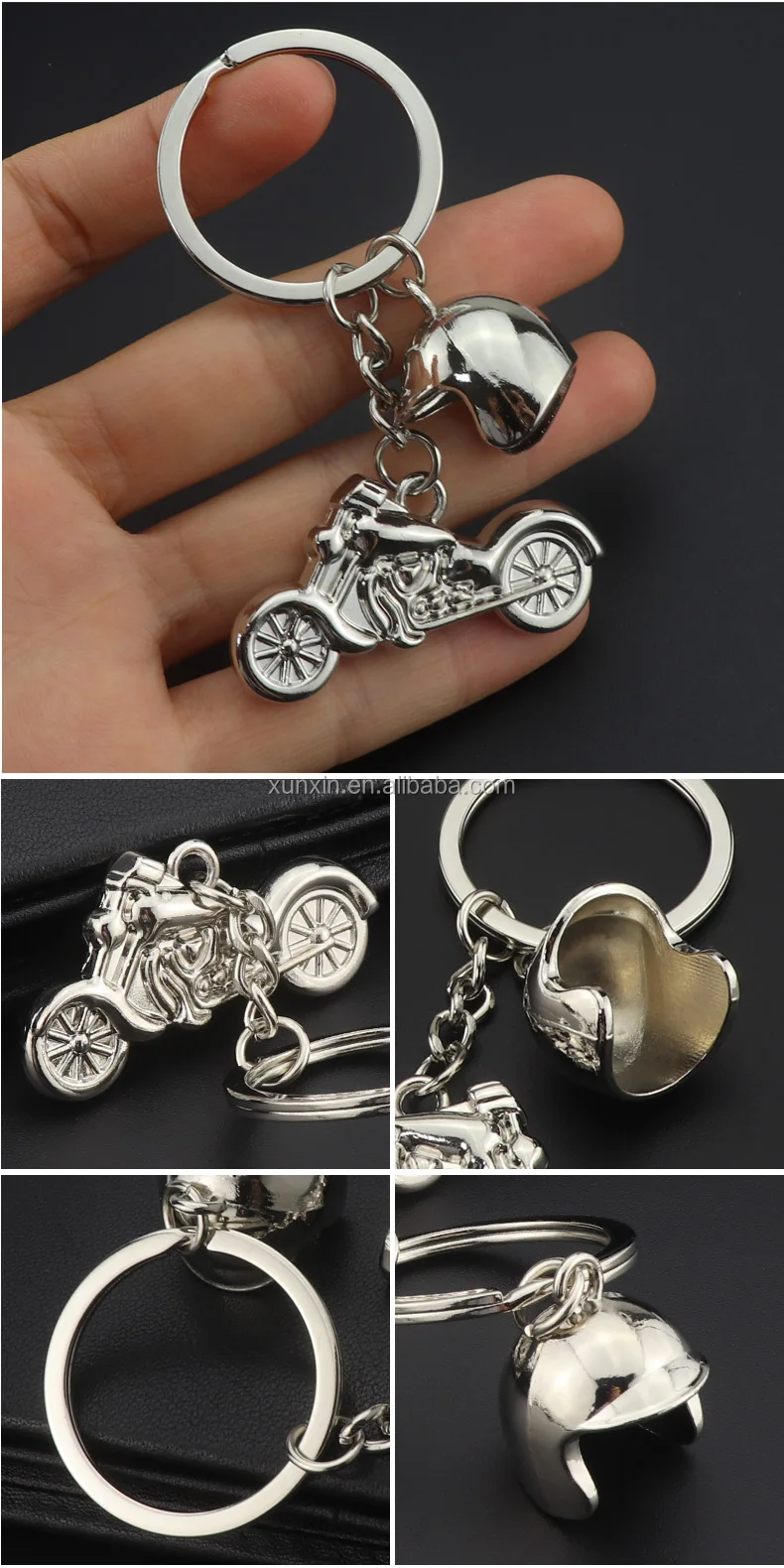 Custom Metal 3d Motorcycle Helmet Keychain As Promotion Gifts Factory ...
