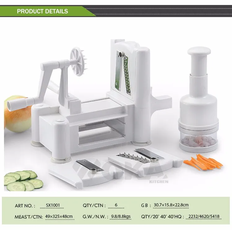 Multifunctional Chinese Hand Operated Manual Spiral Vegetable Cutter ...