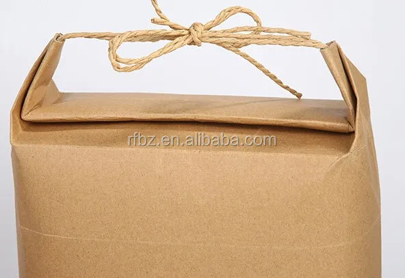 1kg Rice Package Kraft Paper Packaging Bag - Brown Kraft Food Paper Bag