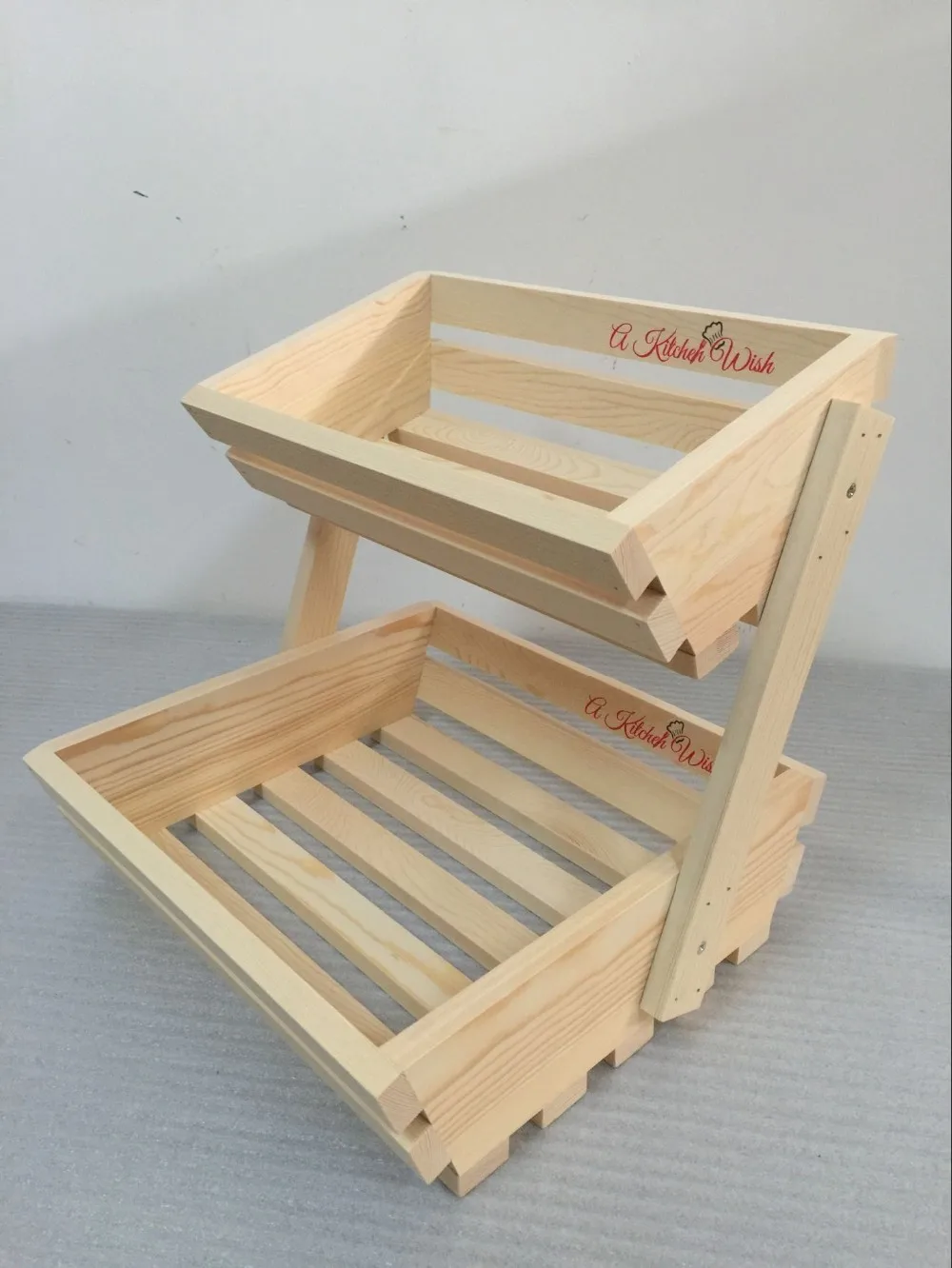 Home Decoration Solid Wood Wooden Fruit Basket For Storage In The ...