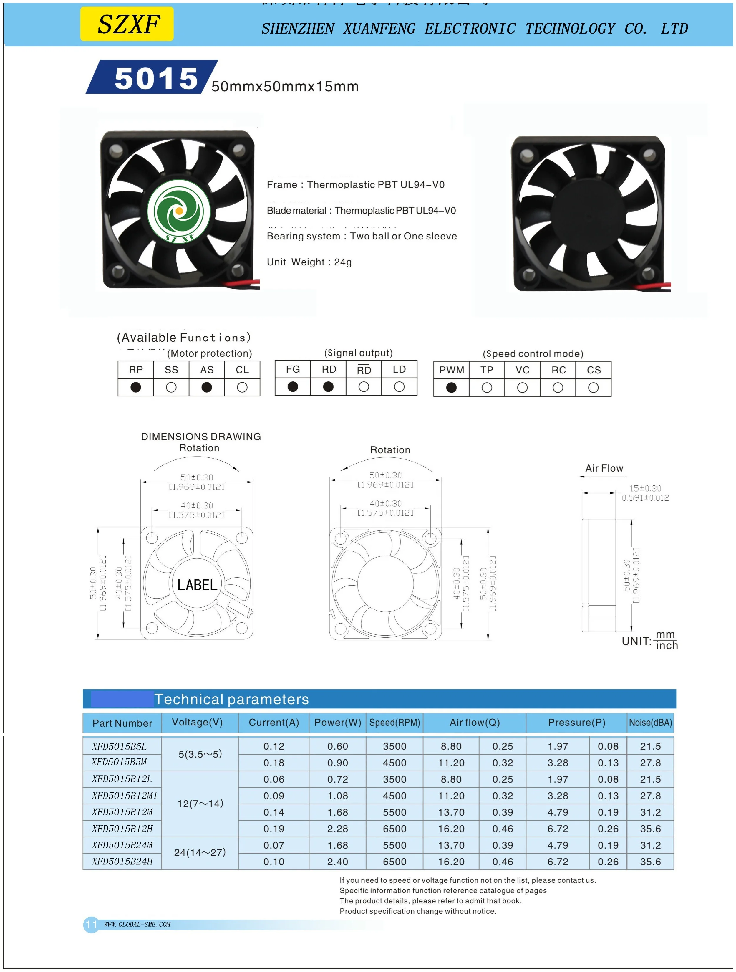5015 50mm 5v 12v Dc Fan Cooler Exhaust Fan Price - Buy Adda 5cm Dc ...