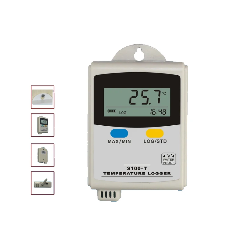Portable Temperature Recorder Temperature Data Logger External Probe ...