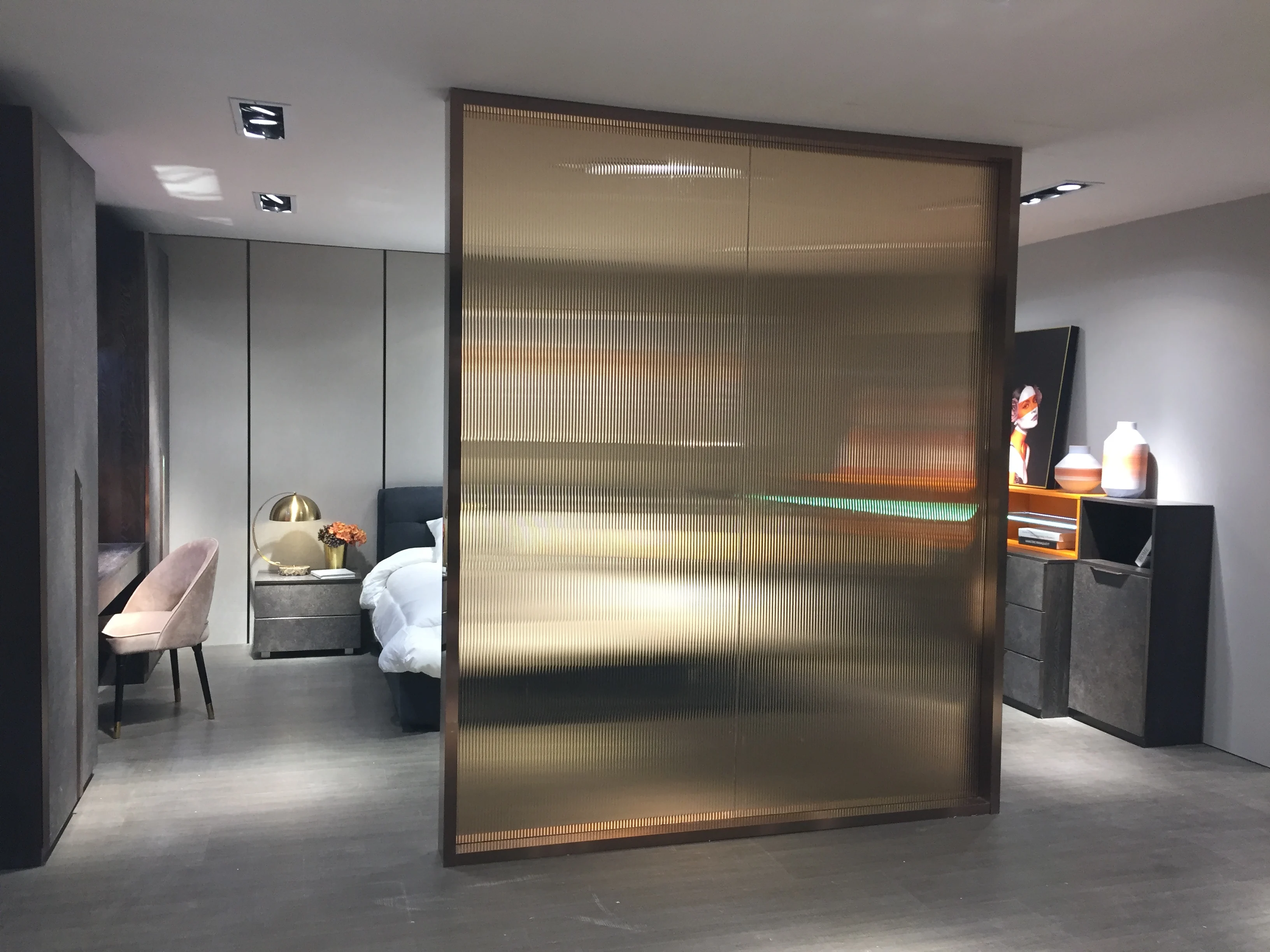 High-end Bathroom And Partition Use 5mm-12mm Fluted Glass Panel - Buy ...