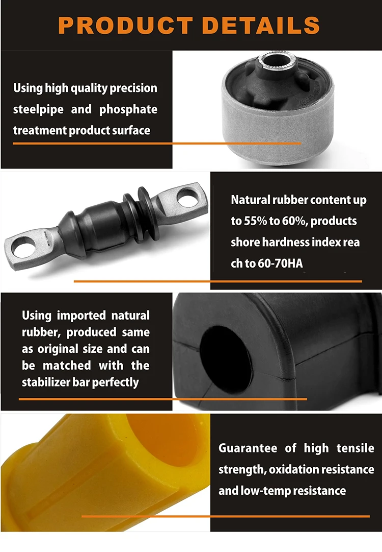 For Toyota Suspension Rubber Bushing 41651-22060 For Toyota Car Parts ...