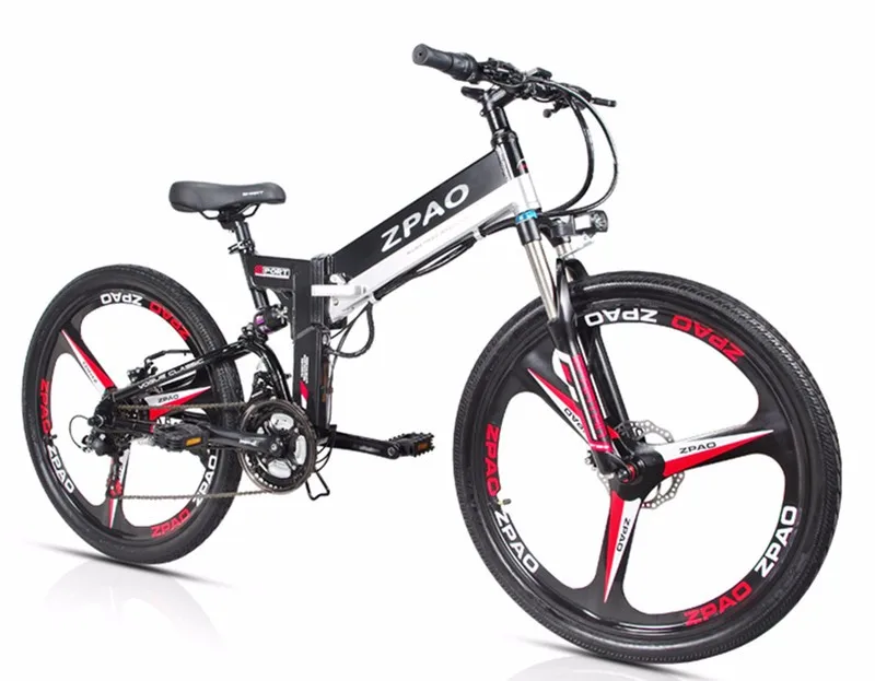 Full Suspension Chinese Electric Bike Hidden Battery Folding Electric ...
