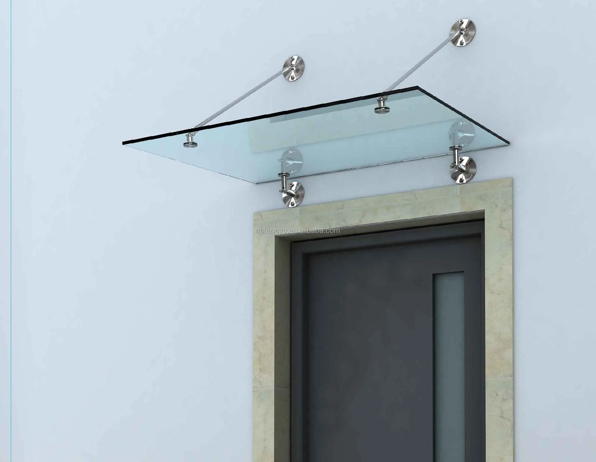 Stainless Steel Bracket Glass Canopies For Doors And Windows - Buy ...