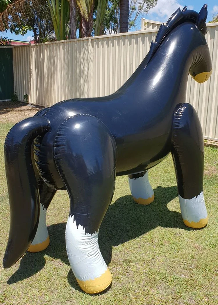 2019 Hight Quality Environmental Pvc Black Inflatable Horse For Sale ...