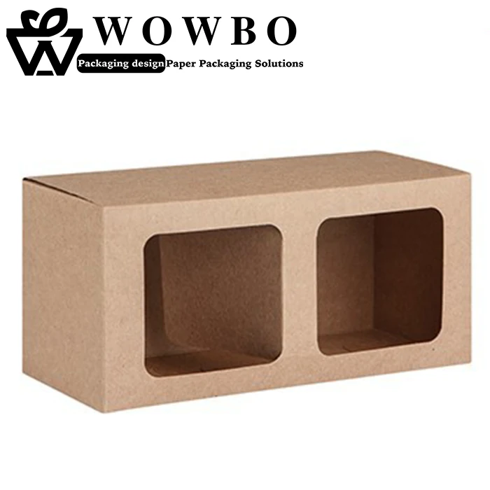 White Brown Mug Packaging Display Cardboard Box With Window - Buy ...