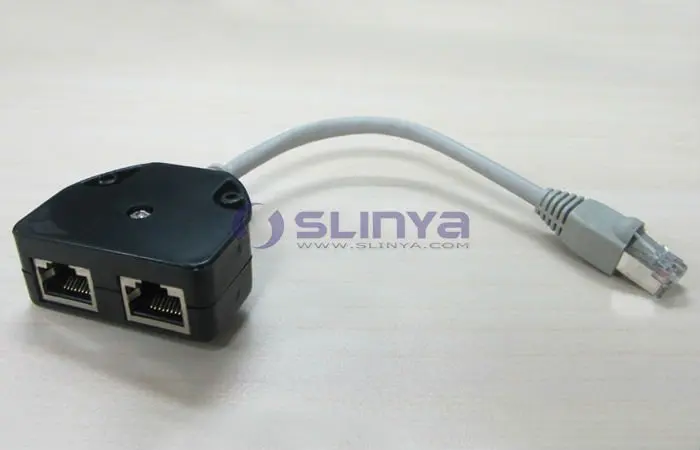 Puerto LAN CAT5/6 RJ45, conector RJ45 divisor de 1 a 2 enchufes ...