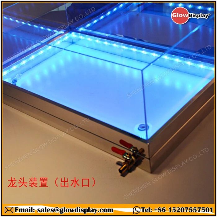 Stainless Steel Led Luminous Ice Tank Western Seafood Buffet Drink Beer ...