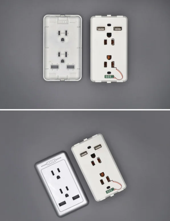 Alibaba US Wall Type B Socket - 2 Double Sockets Next to Each Other