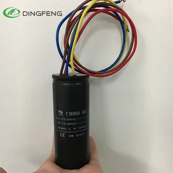CBB60 Sh 250V-450VAC 8uf 4wire Motor washing machine Capacitor, View ...