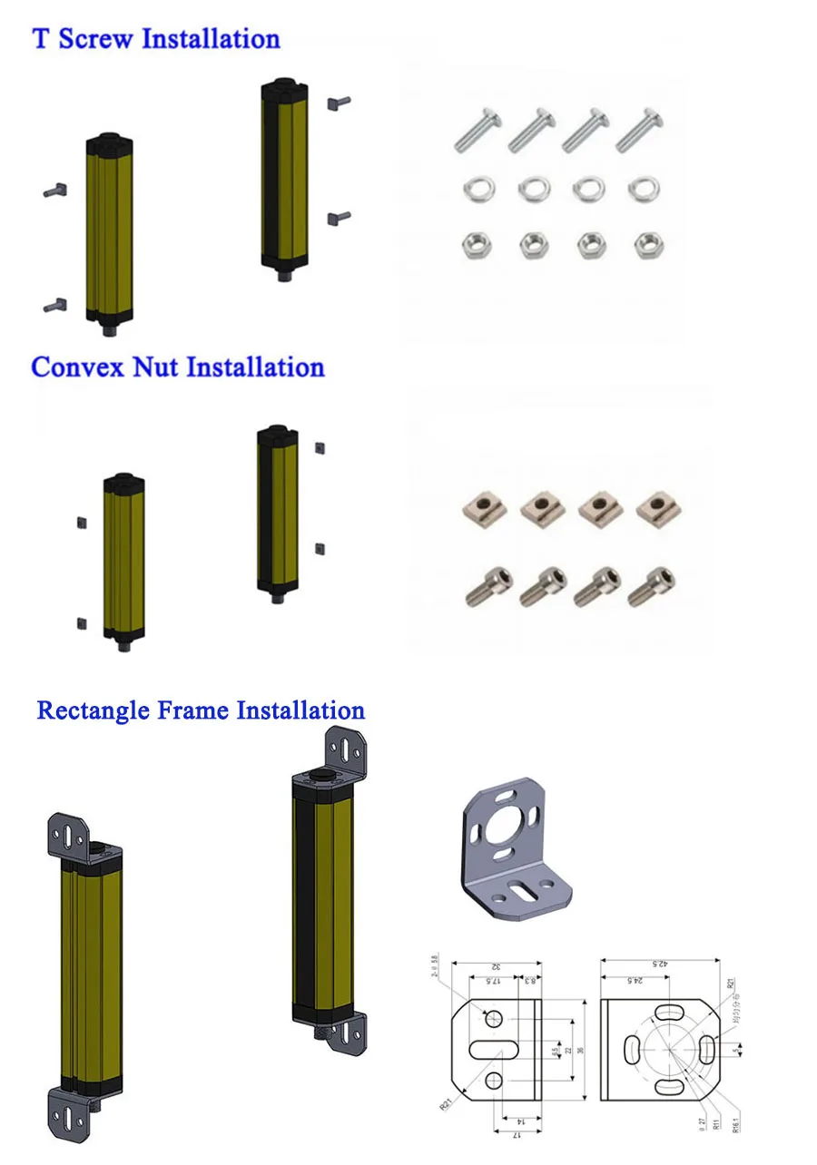 Ip68 Waterproof Series Safety Light Screen/area Sensor Infrared Safety ...