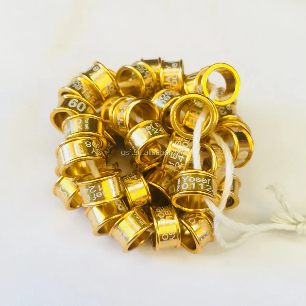 Colorful Aluminium Poultry Foot Bands Racing Pigeon Leg Rings - Buy ...