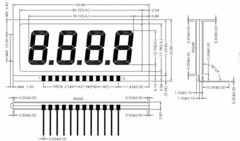 LCD Screen Pins - 12 Pin LCD Display Wholesale from China