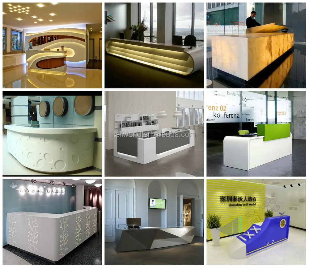 Simple Reception Counter Table,Contemporary White Reception Desk/front ...