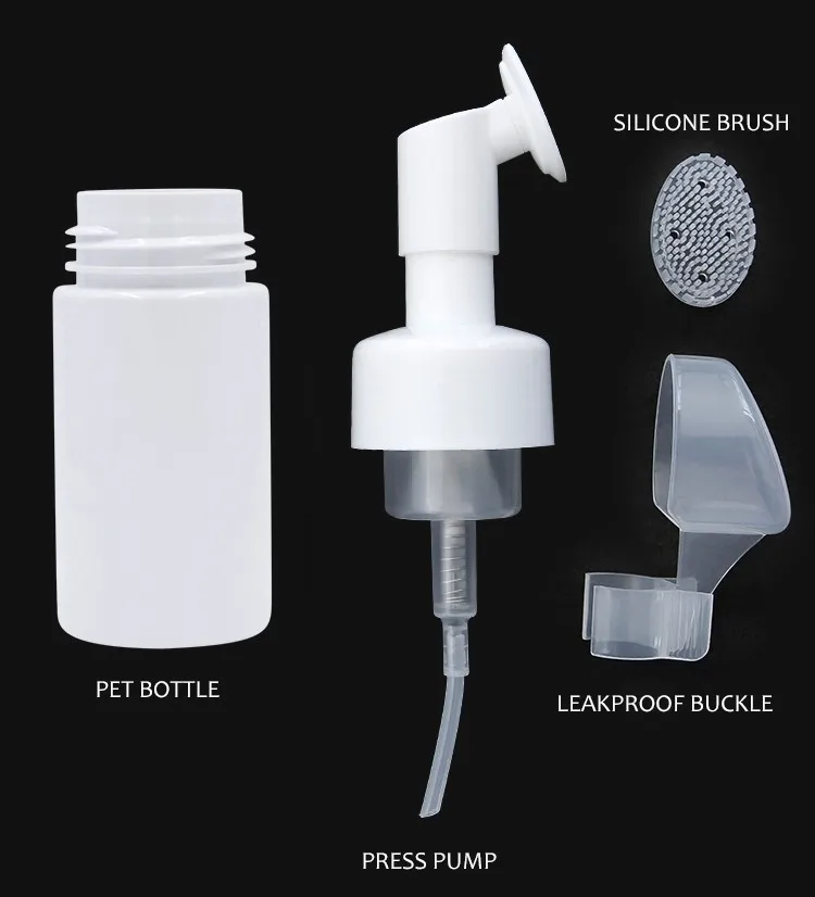 Foam Applicator Bottle - 250ml PET with Brush Top Pump