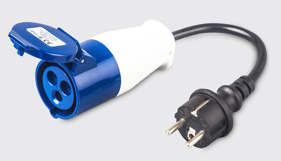 Adaptador Europeo Cee7,Enchufe Francés A Iec 60309,Para Tienda De Campaña,Autocaravana,Camping ...