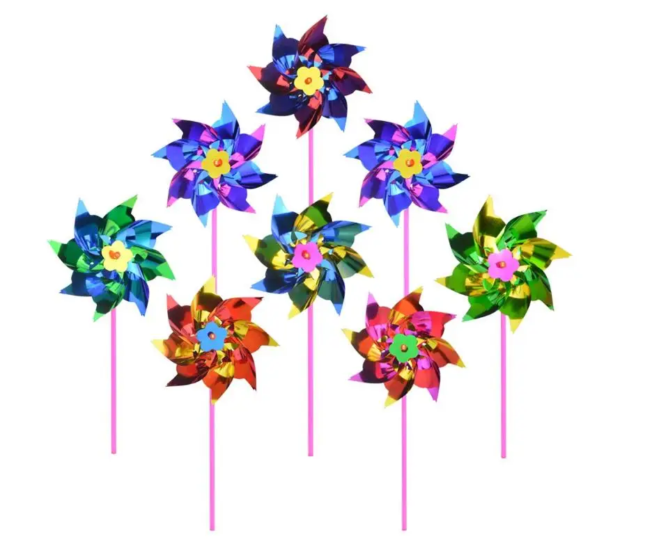 Plastic Rainbow Windmill Party Pinwheels DIY Fun for Kids