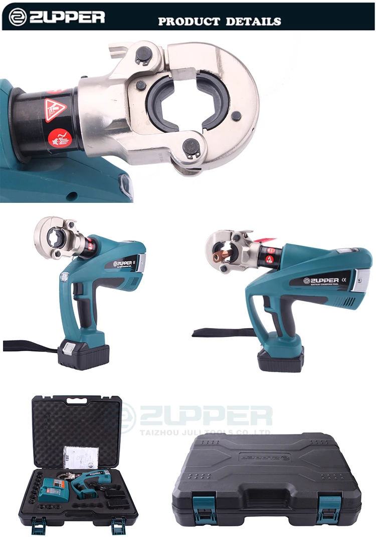 Zupper Bz-300 Battery Powered Cable Lug Terminal Connector Crimping ...