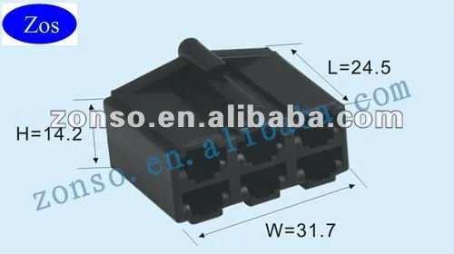 6 Way Delphi Packard 56 Series Female Connector 2977044 - Buy 6 Cavity ...