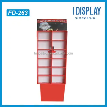 Point Of Sale Cardboard Dvd Cd Display Stand For Shop For Christmas ...