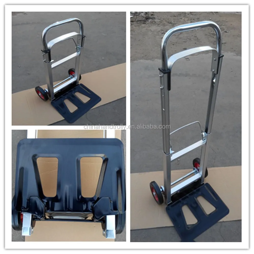 Telescope Handle Type Foldable Hand Luggage Trolley Two Wheel Aircraft ...