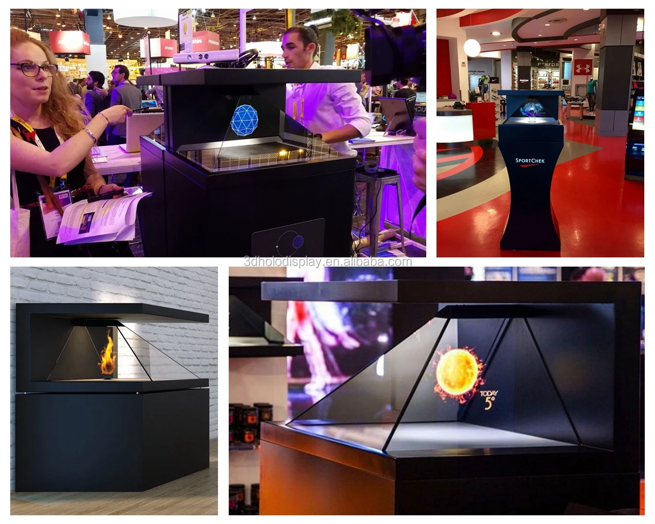 3D Holographic Pyramid - Full HD Advertising Player