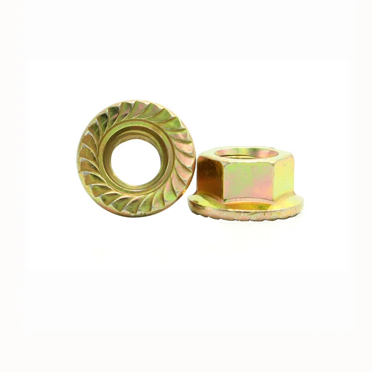 DIN6923 tuerca hexagonal M6 M8 M12 M16 M18 Gr6 zincado tuerca de brida ...