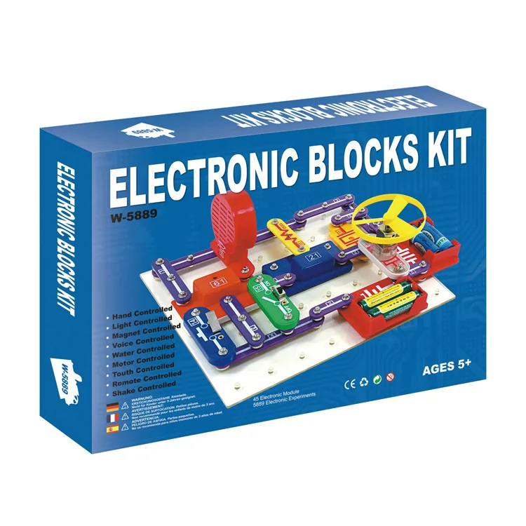 Stem Toys Educational Science Block Diy Electronic Circuit Blocks Kit ...