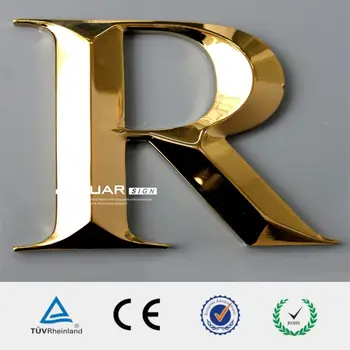 Custom 3d Chrome Self Adhesive Metal Letters Signs - Buy 3d Chrome Self ...