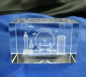 3d Laser Crystal Paperweight For London Souvenirs - Buy Paperweight ...