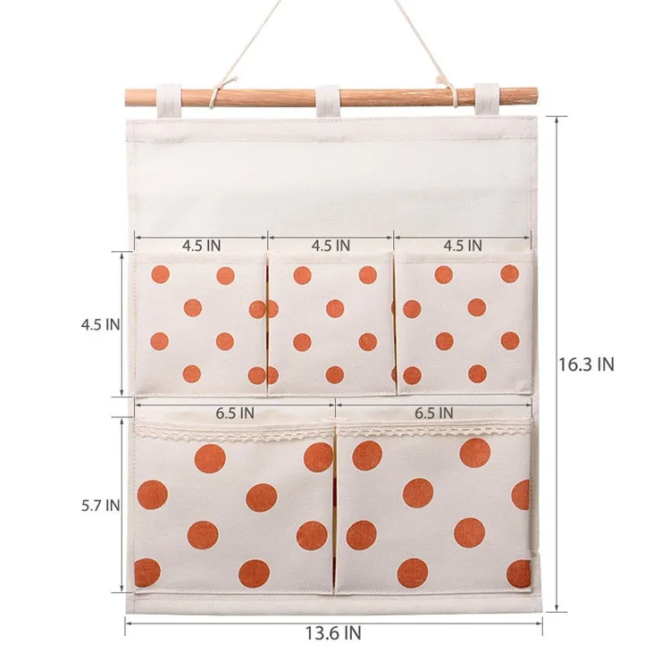 Fabric Hanging Pockets Canvas Closet Custom Wall Organizer - Buy Fabric ...