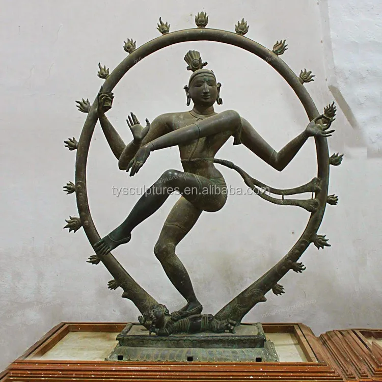 India Dancing Buddha Statue Green Bronze Nataraja Sculpture For ...