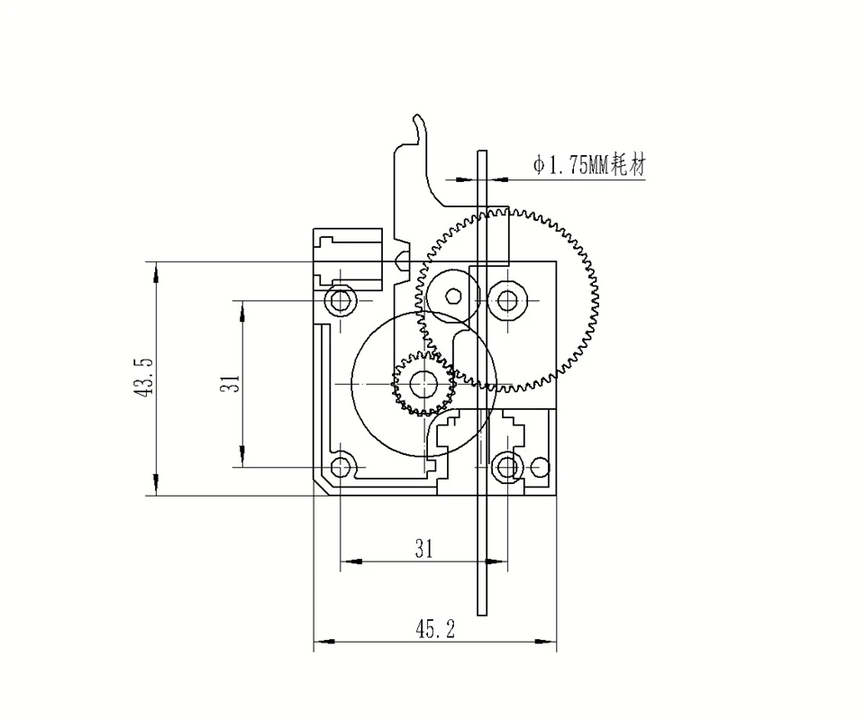 High Quality Original 3d Printer Optimization Extruder For 1 75mm