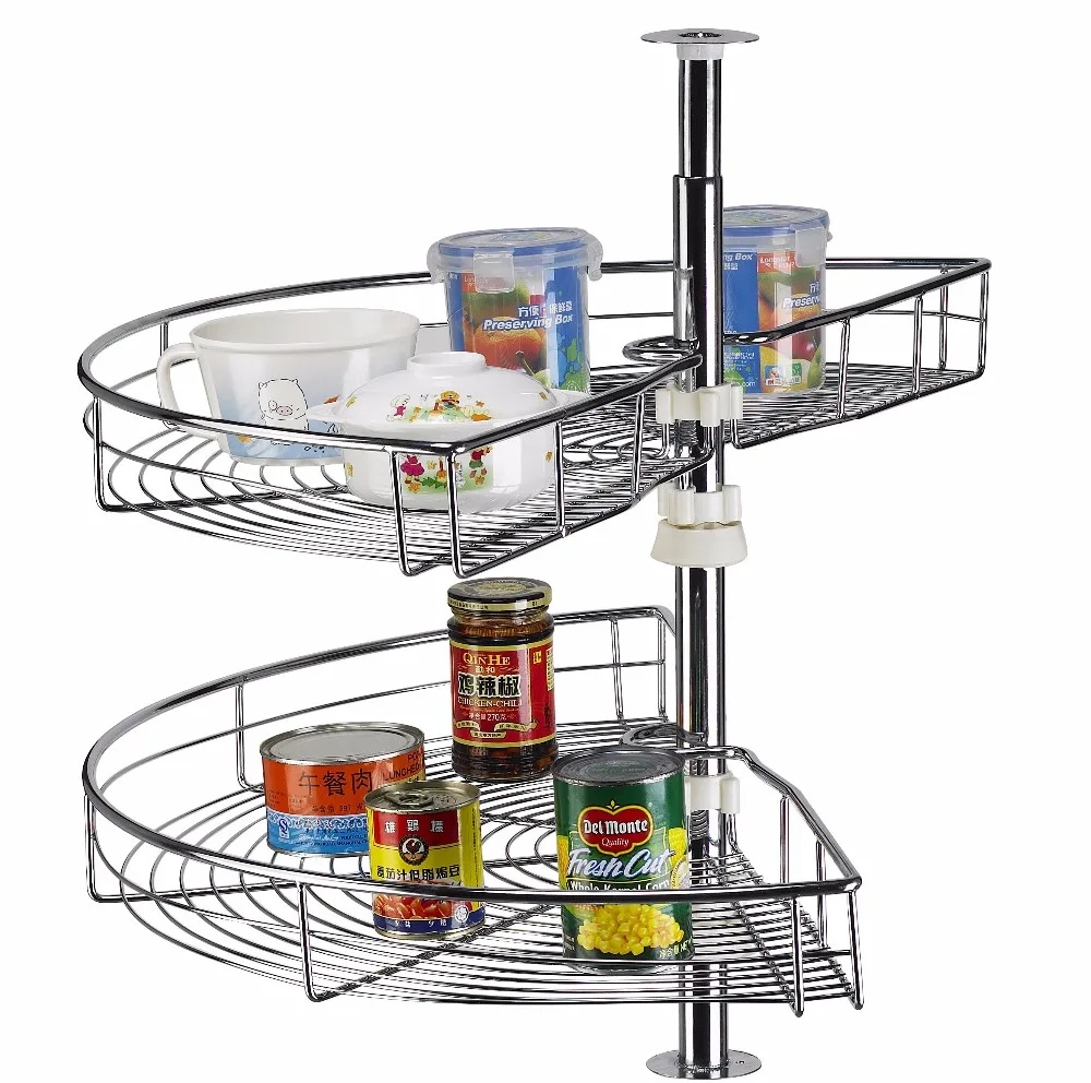 Lazy Susan Revolving Magic Corner Kitchen Cabinet Organizer Storage ...