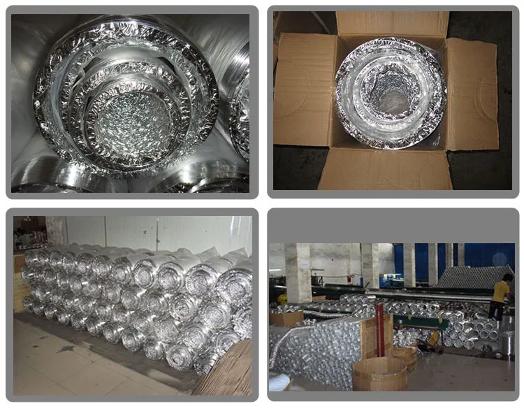 Hvac System Aluminum Foil Flexible Duct With Glass Wool - Buy Flexible ...