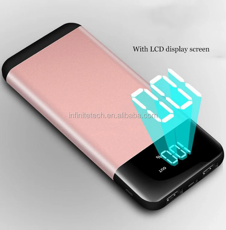 Ce ROHS 20000mAh Power Bank with LCD Display, Fast Charging & Dual USB ...