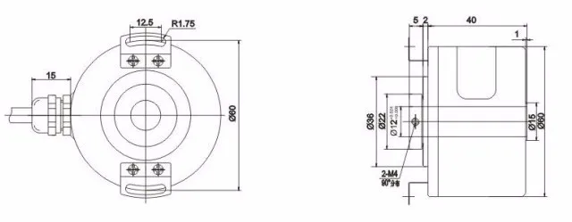 Hollow Shaft Incremental Rotary Encoder Ghh60-15g1024bmc526 15mm Hole ...