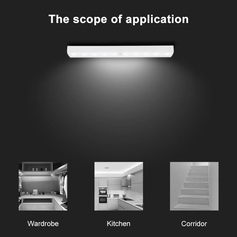Pir Motion Sensor Led Lights Cabinet Light With Motion Sensor Under ...