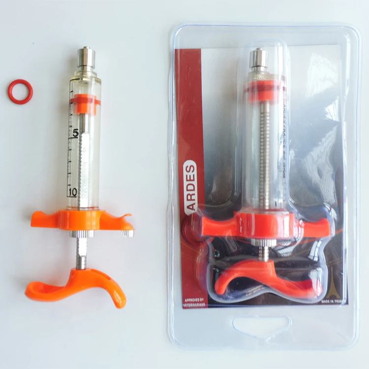 10ml 20ml Copper Head Continuous Poultry Injection Syringe