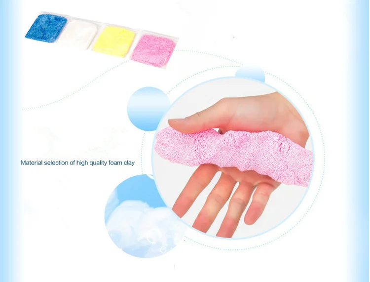 6 Colors Non Dry Snow Putty For Kids Fun Diy Foam Putty - Buy Putty For ...