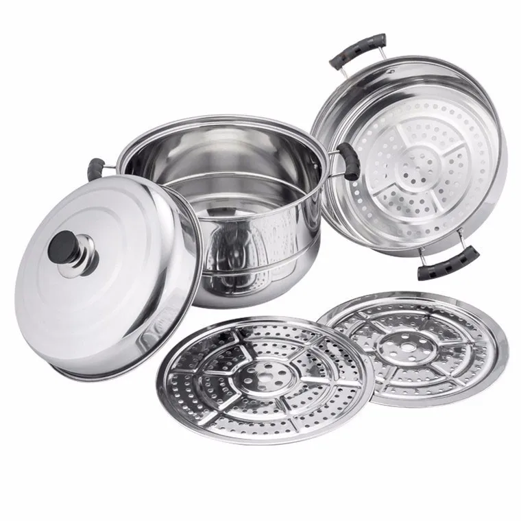 Wholesale Deep Double-Ply Stainless Steel Steamer Baskets