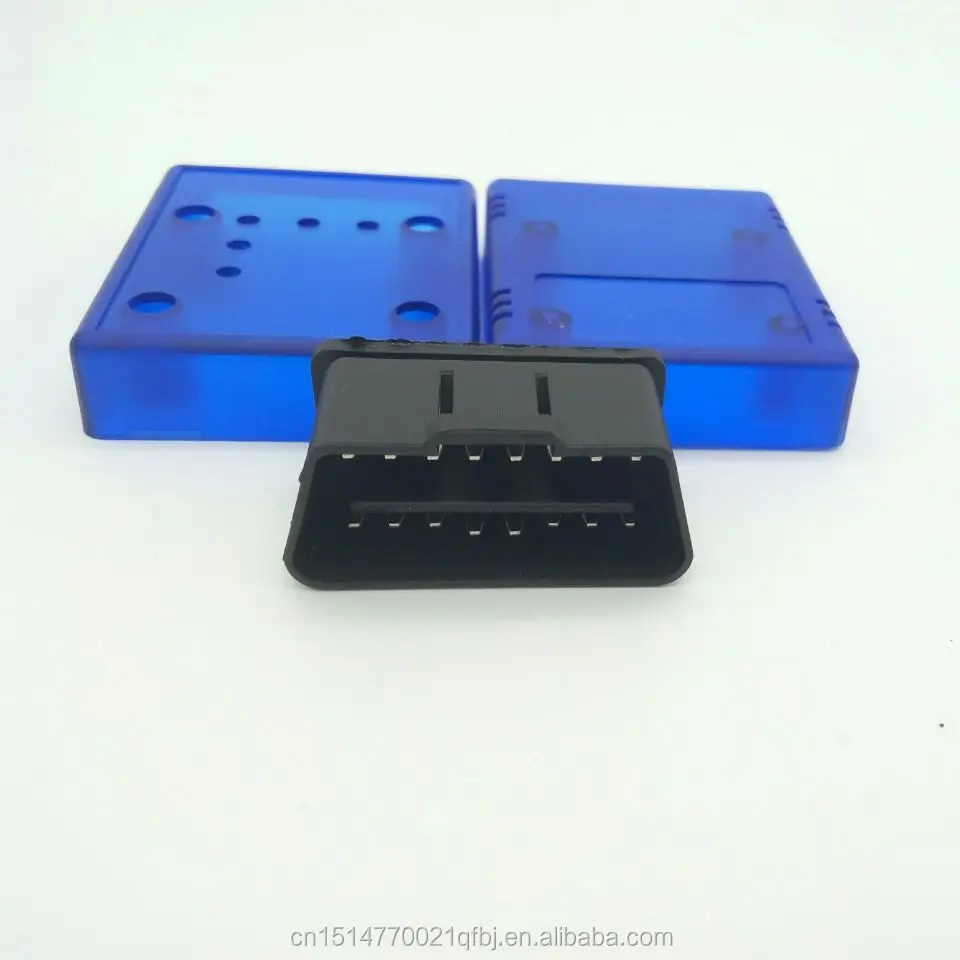 Obd2 Obdii Connector Obd2 Male Connector Plug Socket Obd 2 Blue Cover ...