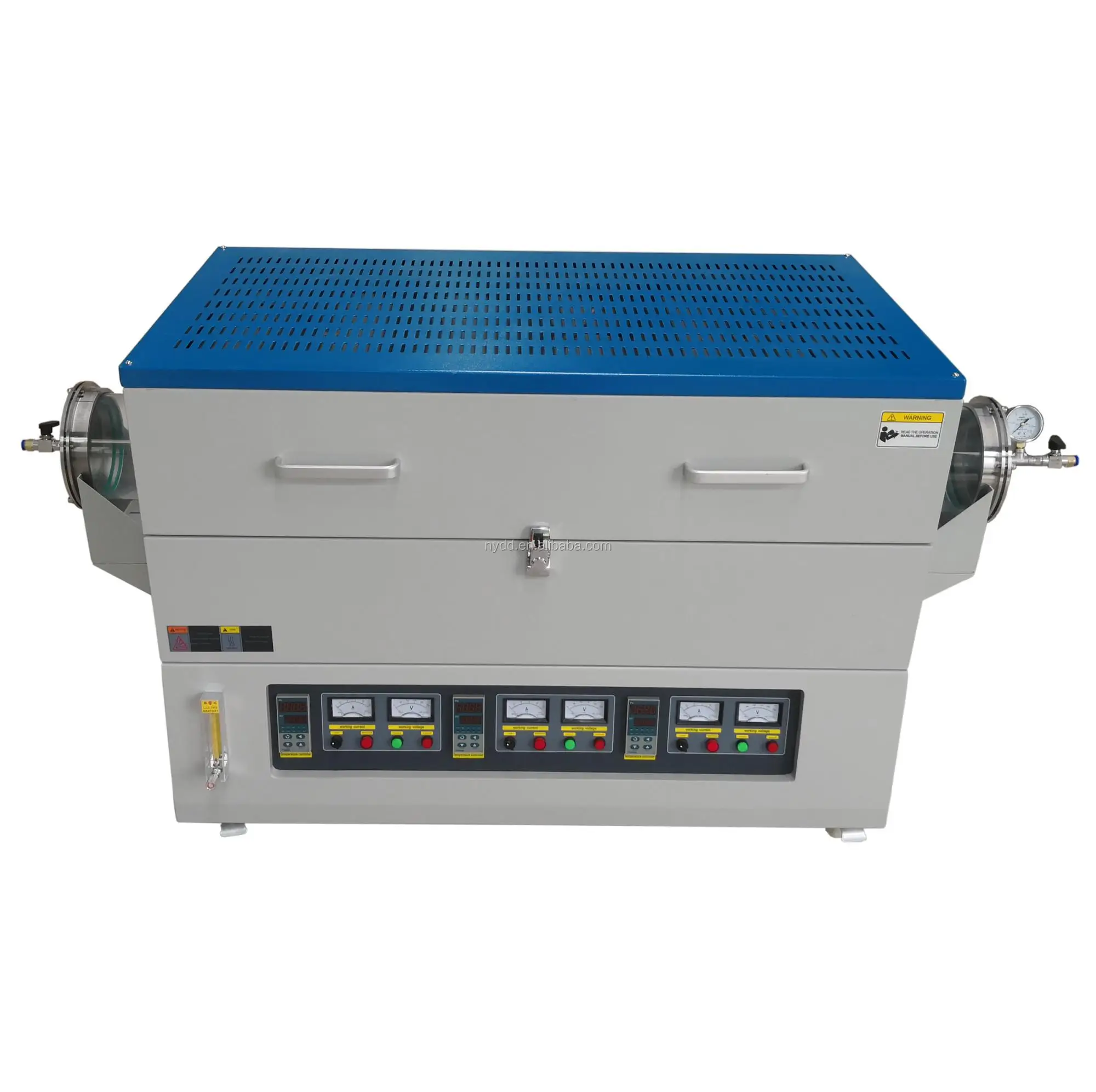 1200 Degree Laboratory 3 Heating Zone Atmosphere Vacuum Cvd Tube ...