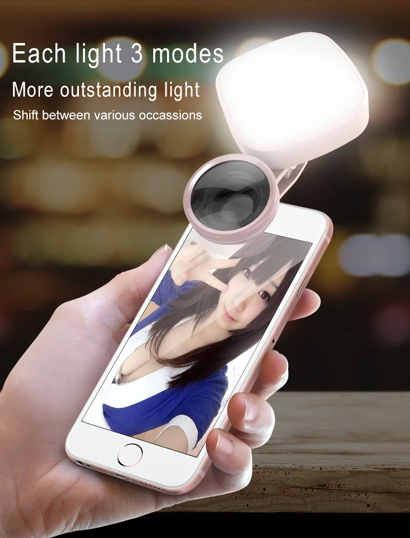 Selfie Light Mobile Phone Usb Rechargeable Led Selfie Flash Light With ...