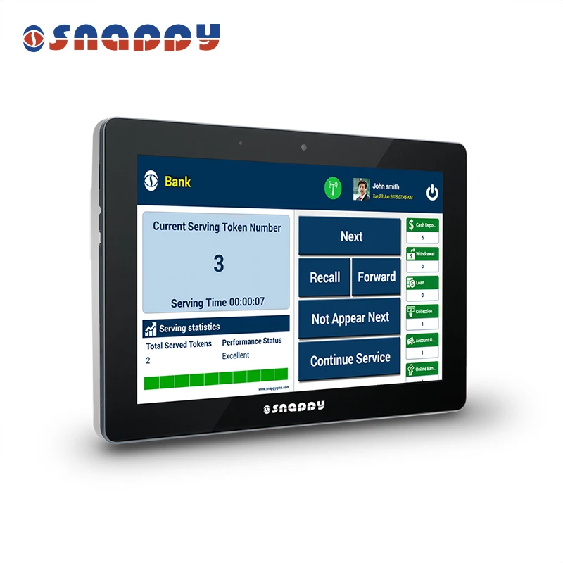7inch Queued Ticket Monitoring Counter Call Unit with Android App