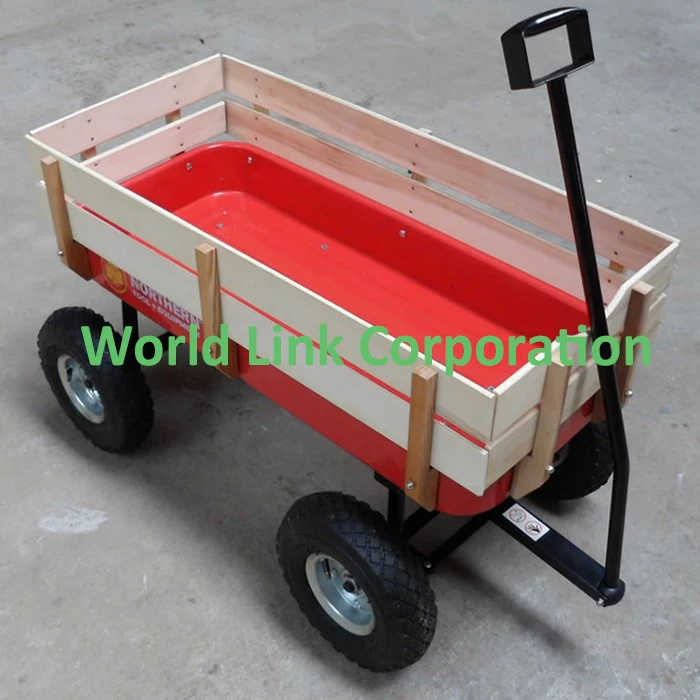 4 Wheels Plastic Garden Hand Push Yard Cart - Transport Up To 660lbs ...