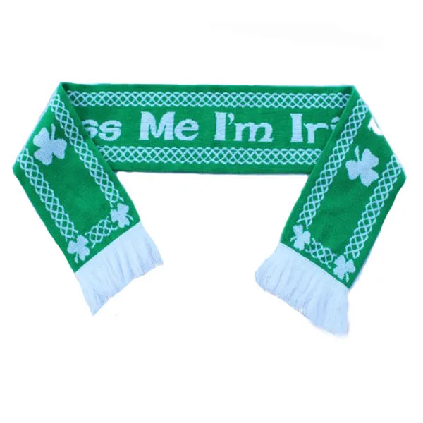 Knit Ireland Shamrock Rugby Fans Scarf - Buy Ireland Fans Scarf,Knit ...